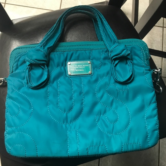 Marc By Marc Jacobs | Bags | Marc By Marc Jacobs Teal Nylon Laptop Bag ...